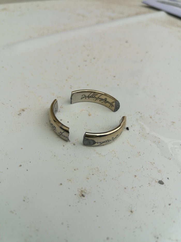 My wedding ring shattered at work, I guess the silver lining is that ...