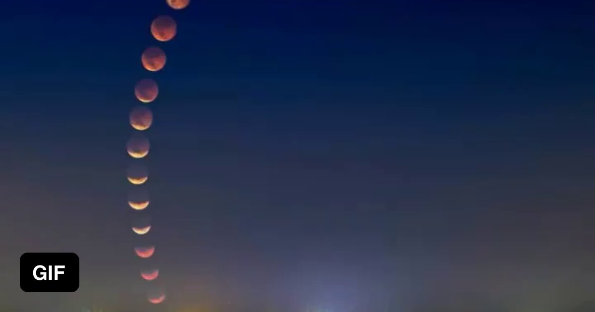 Lunar eclipse time lapse - 9GAG
