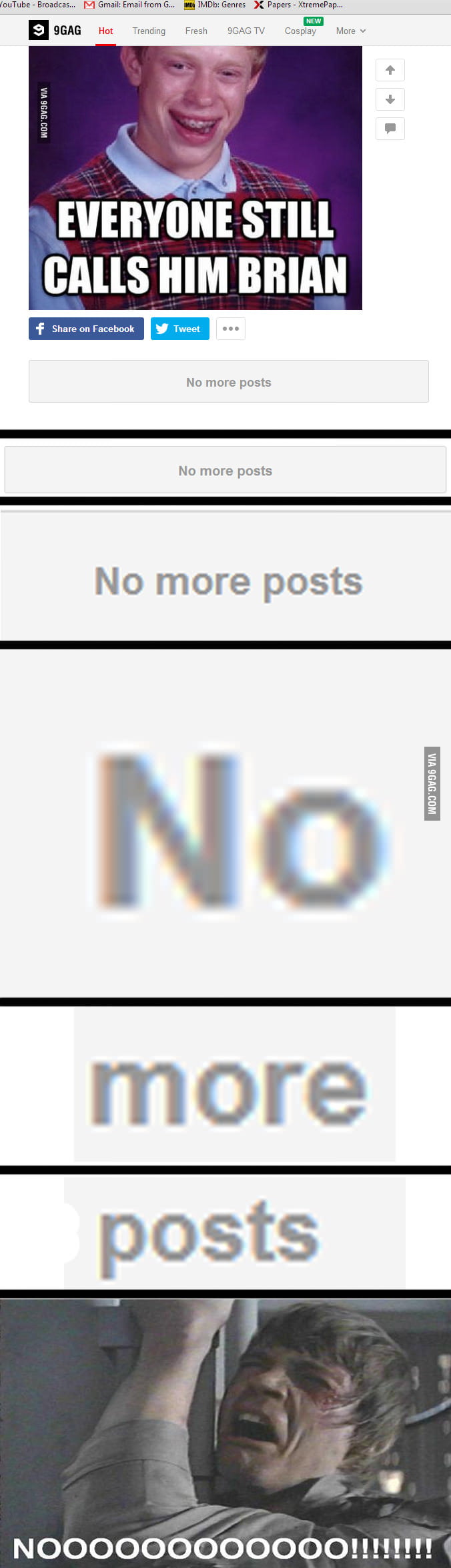 While scrolling down in 9gag... :-( - 9GAG