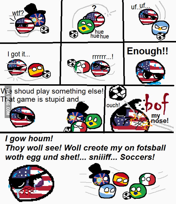 How American Football was created (polandball/countryball) - 9GAG