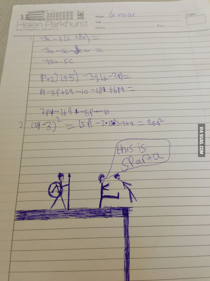 This is sparta math - 9GAG