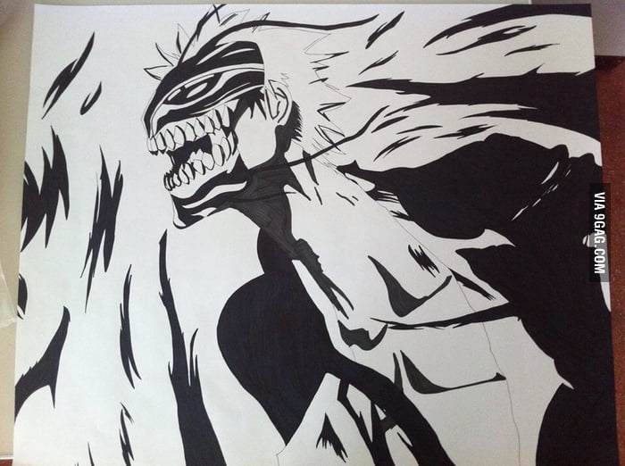 I draw a shinigami.... Looks cool? - 9GAG
