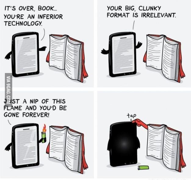Book vs iPad - 9GAG
