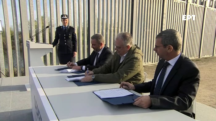 Greece just signed a contract to extend its border fence for 35klm. A ...