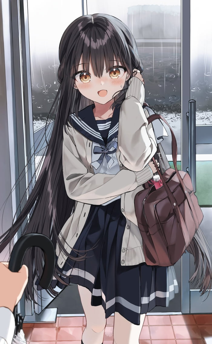 She forgot her umbrella - 9GAG