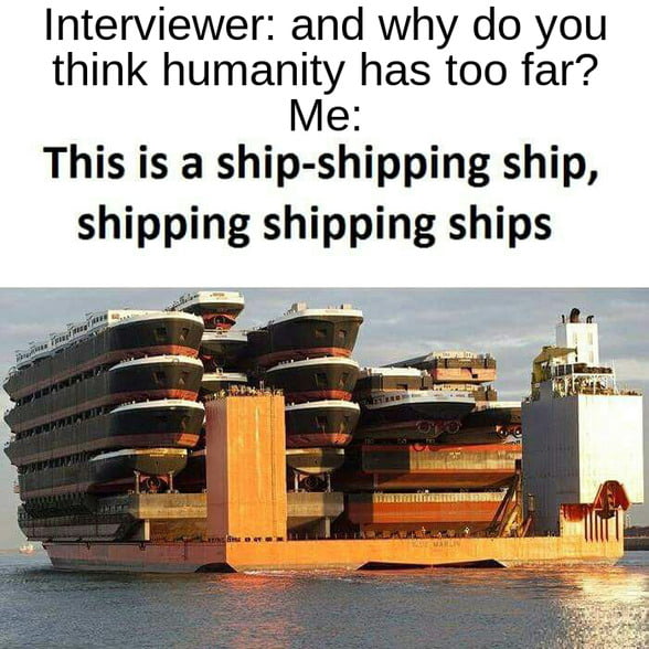 Shipping ships on a ship - 9GAG