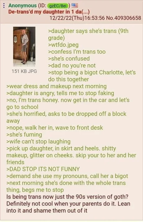 De-trans'ing Daughter in 1 Day - 9GAG