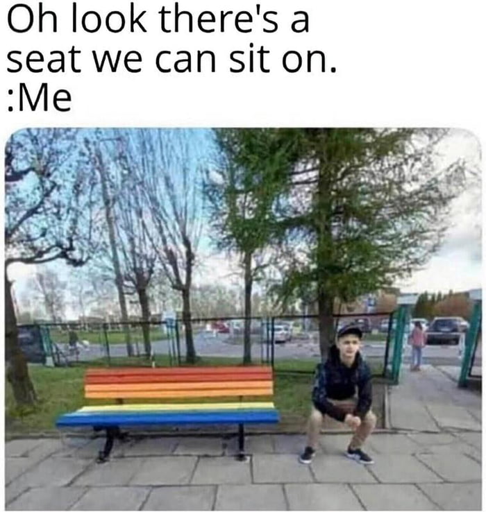 Striped bench - 9GAG