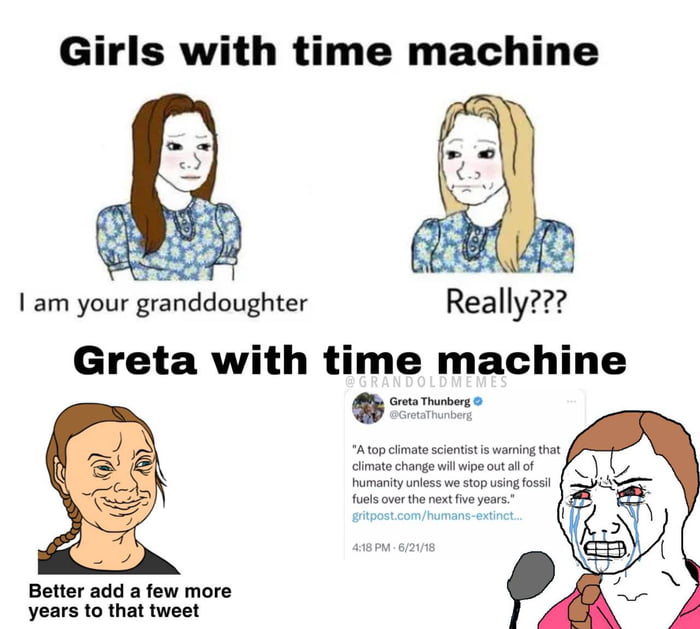 Today earth will be over. Greta "the brat" Thunberg - 9GAG