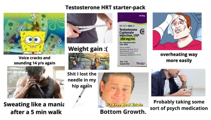Testosterone HRT starter pack - 9GAG