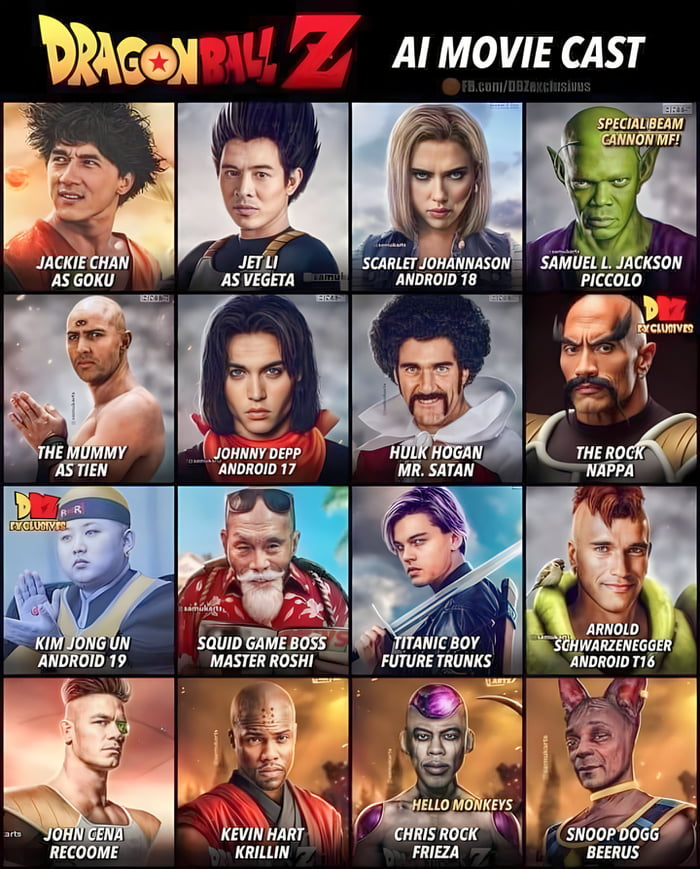 Dragonball Z Movie Cast - 9GAG