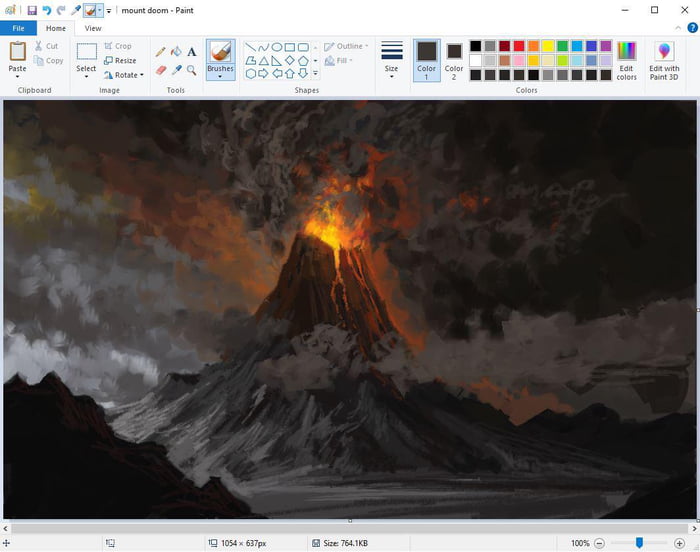 Mount Doom in MS Paint - 9GAG