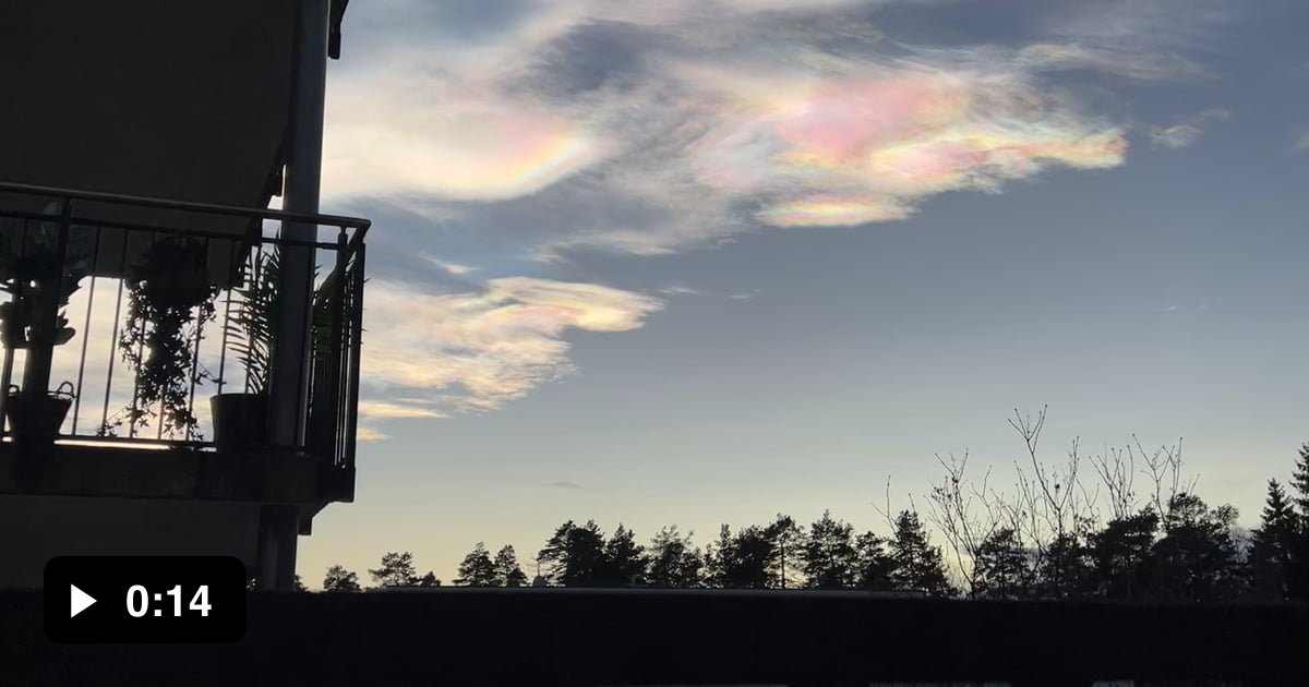 Rainbow clouds this evening in Norway - 9GAG