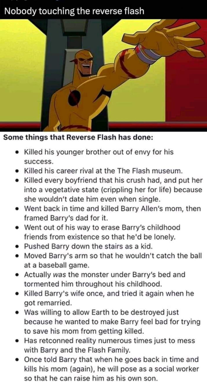 Reverse Flash acting like Barry's ex trying to ruin everything he has - 9GAG
