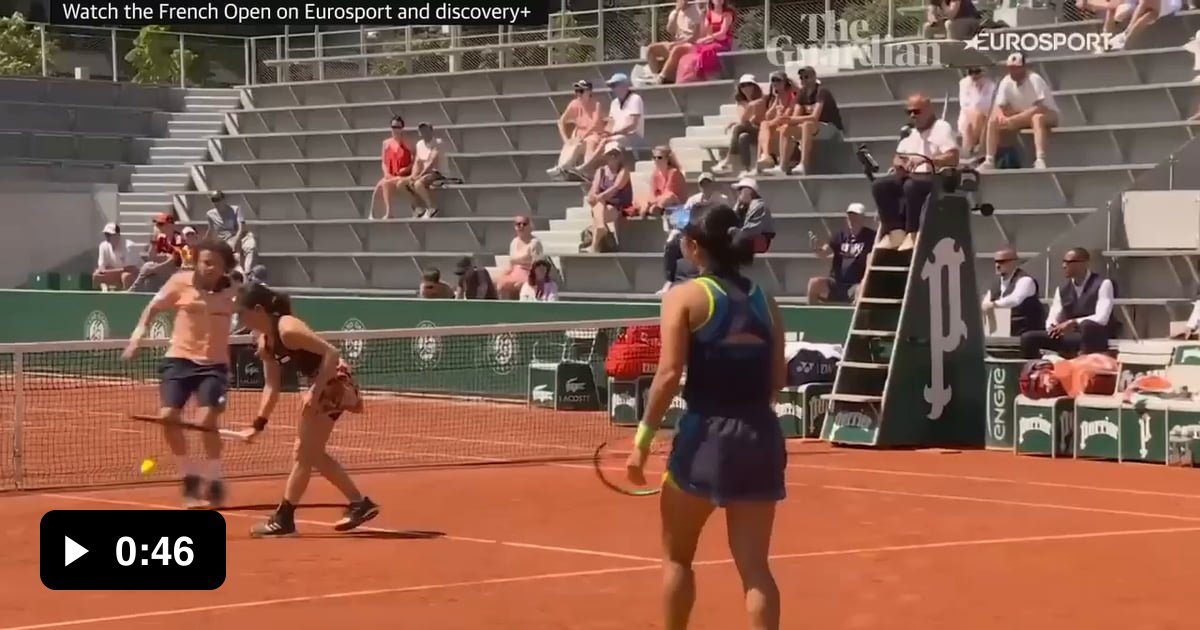 Tennis players disqualified for inadvertently striking the ball girl; the opposing player ...