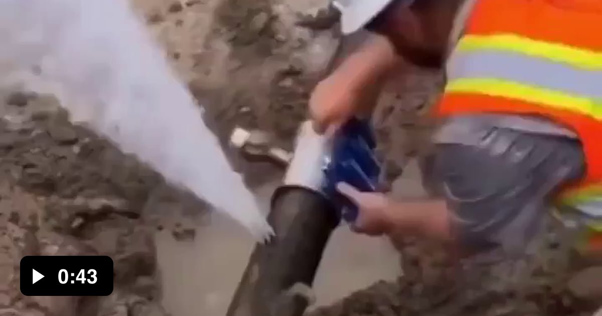 Plugging the hole of a pipe - 9GAG