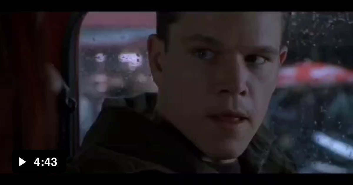 The Bourne Identity car chase scene. - 9GAG