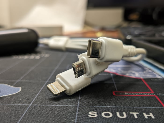 One cable to charge them all.. - 9GAG