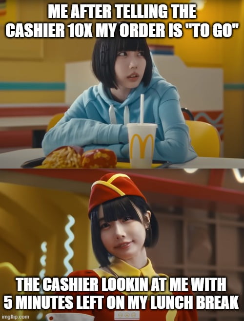 There was a long queue. My lunch break is almost over by the time they ...