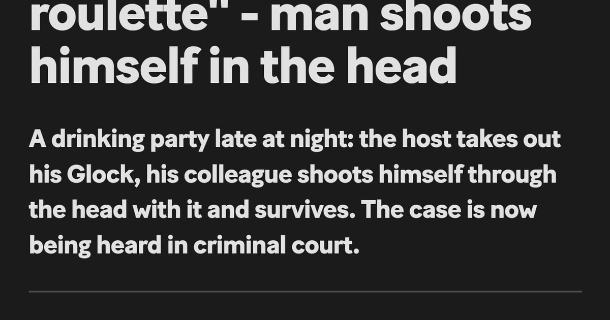 Playing Russian roulette with a Glock is a mind blowing experience for ...