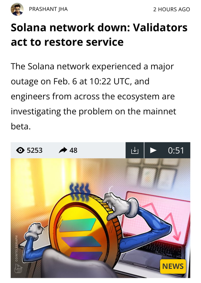 A “decentralized” network is down again - 9GAG