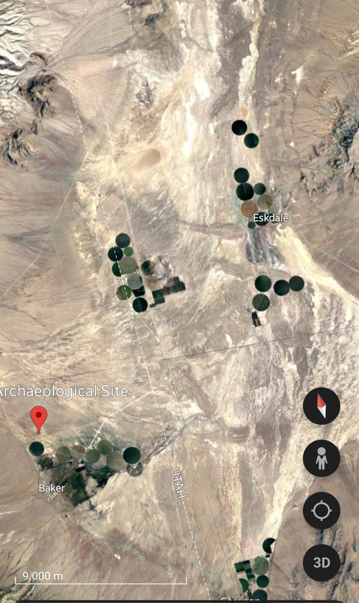 German here: What are these circles around Baker, Nevada? - 9GAG