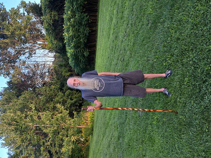 My stick post. My dad (aka "papa Gandalf" to his grandson) who just ...