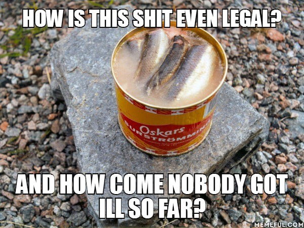 Surströmming - Sweden's rotten fish! 97% of the world's population will ...