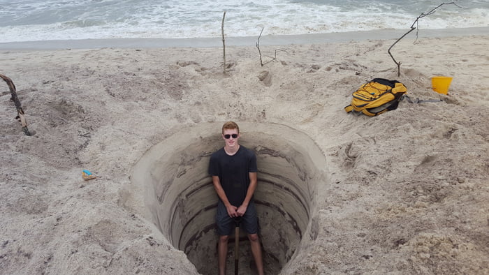 Last Summer I Dug A Massive Hole On The Beach Just For The Pure Fun Of