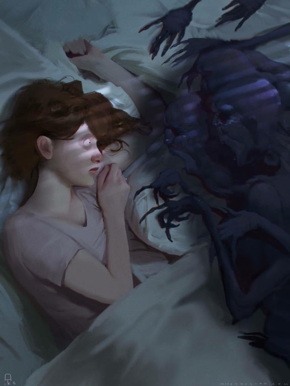 Accurate Sleep Paralysis Drawing - 9GAG