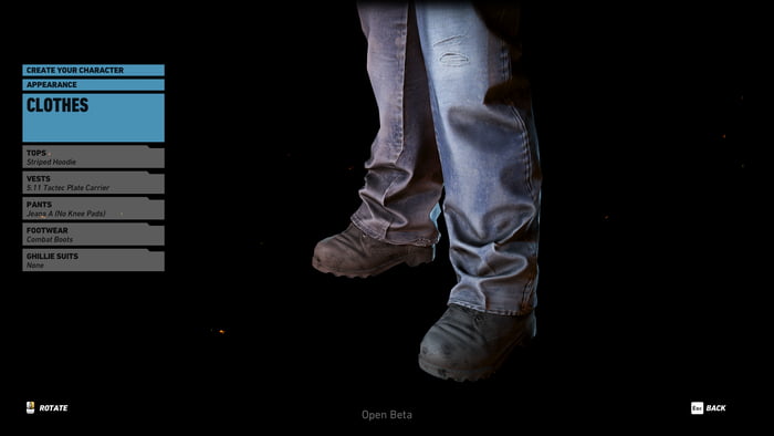 Apparently, your character has extraordinarily small feet in Ghost ...