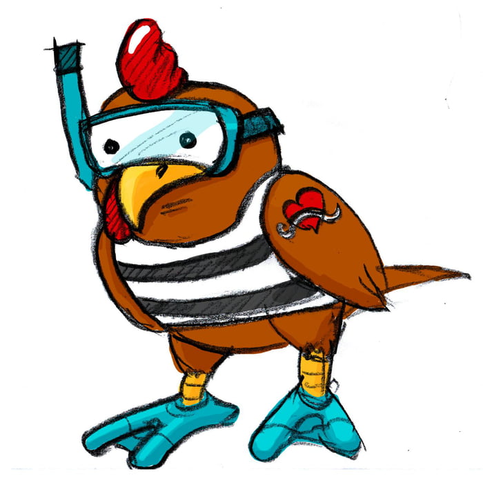 The scuba chicken - 9GAG
