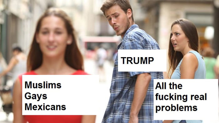 Trump´s ignoring the real problems like a student ignores his homework ...