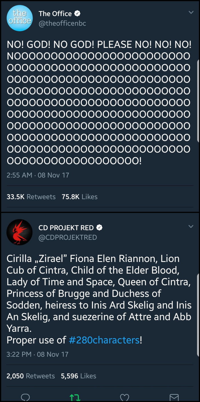 How to use 280 characters properly.. - 9GAG