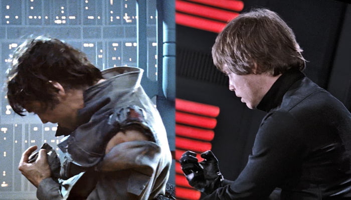 The end of Luke’s duels with his father, contrasted by two different ...