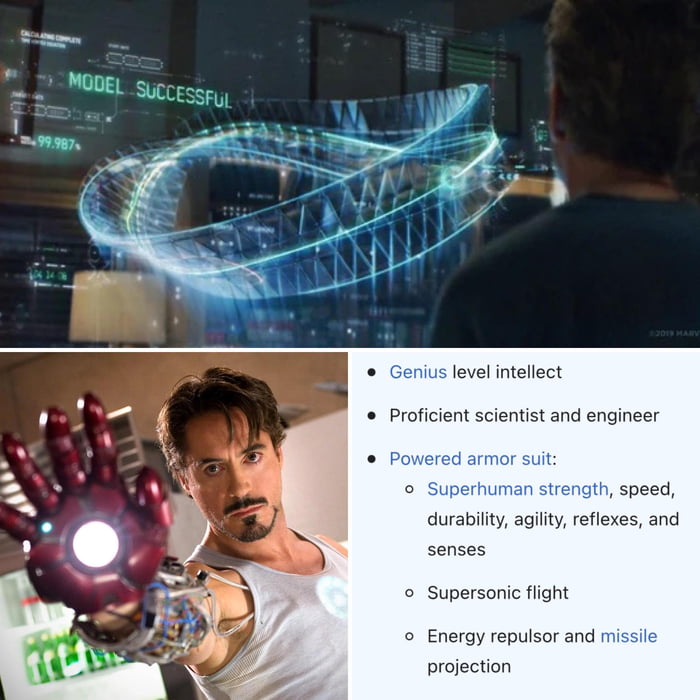 Tony Stark’s superpower is his mind. Would you consider “genius level intellect” an ability or ...