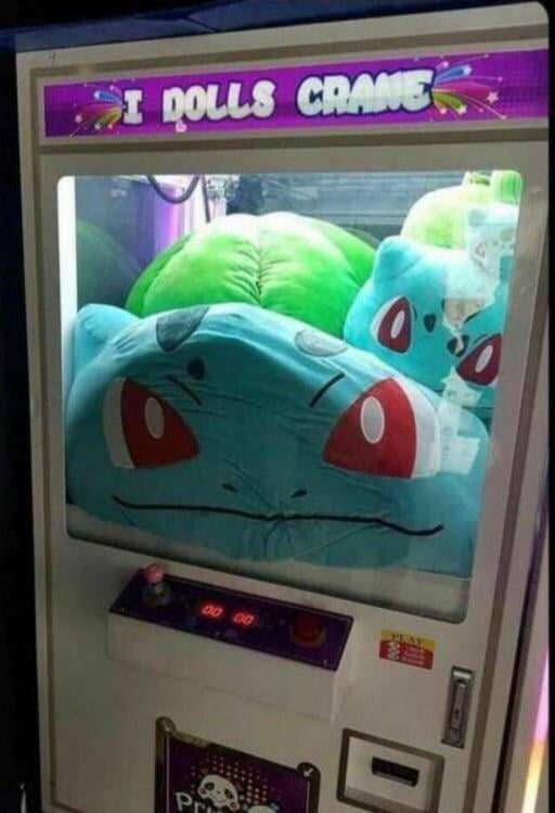 Bulbasour, stalker from the claw machine - 9GAG