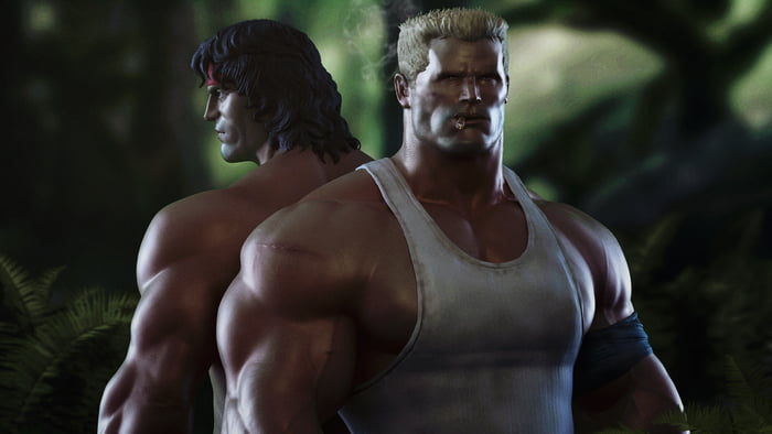 Made a 3D model of my childhood heroes, Bill & Lance from Contra - 9GAG