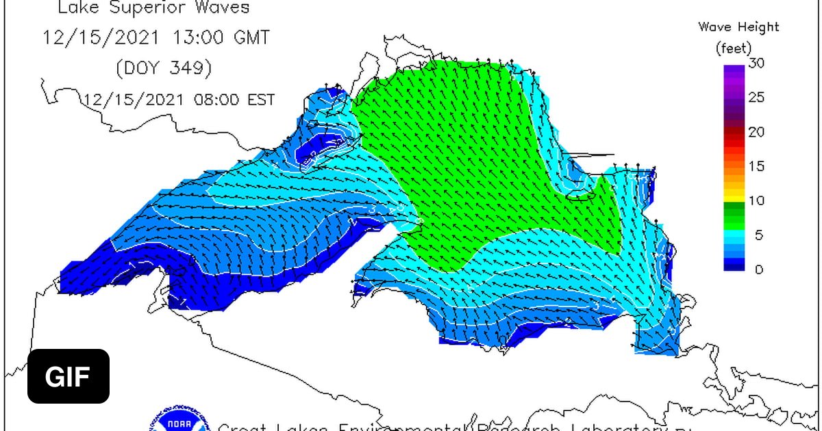 Tomorrow, the waves on Lake Superior are forecast to be more than 30 ...