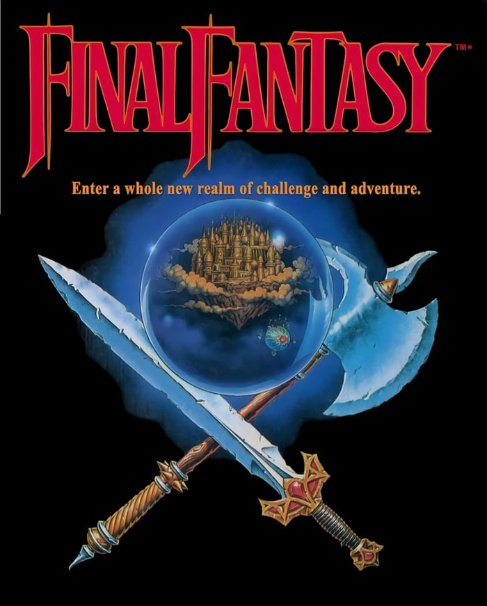 Final Fantasy 1 NES Cover Art (3292x4096) - 9GAG