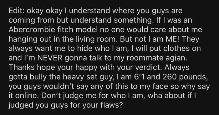 Goes to AITA, is upset he’s TA. No one wants to see your ballsack buddy. - 9GAG