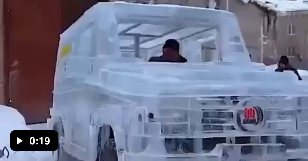 Car made of ice - 9GAG