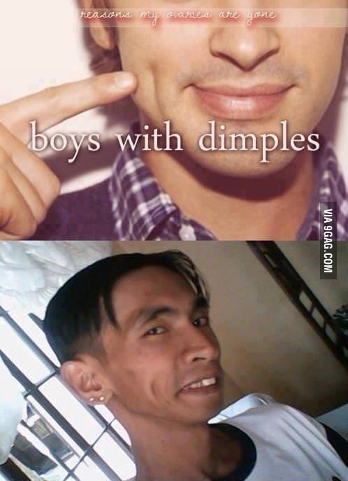 Boys with dimples... - 9GAG