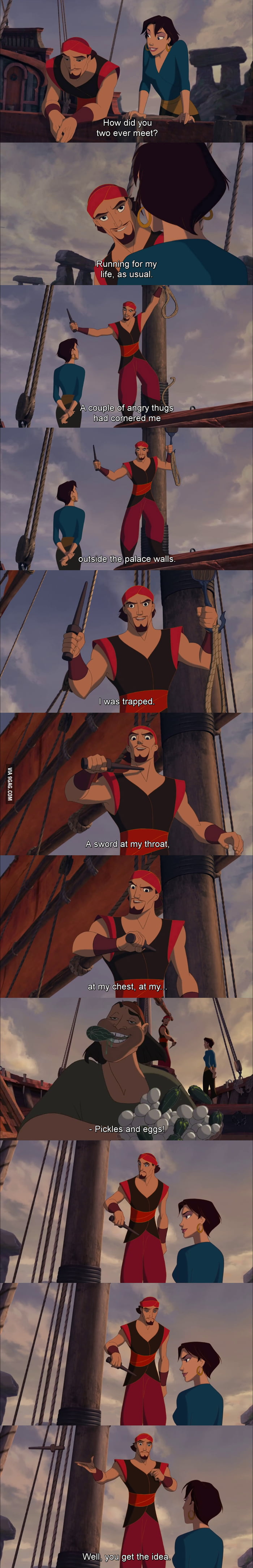 I never understood the joke when I was a kid... until now (Sinbad: Legend of the Seven Seas) - 9GAG