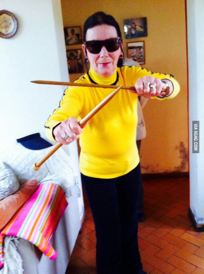 I told my grandmother she looked like Uma Thurman in "Kill Bill" so she ...