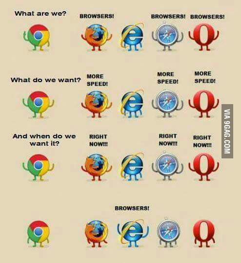 Internet Explorer too late just too late - 9GAG