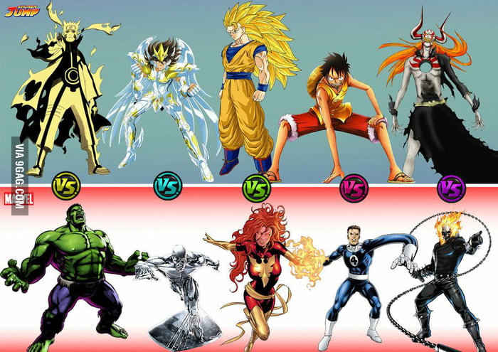 Shonen jump vs marvel - 9GAG