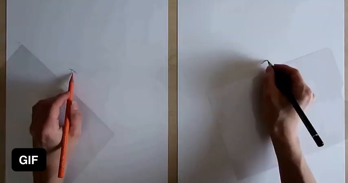 This girl has the incredible ability to draw two cohesive images at the ...