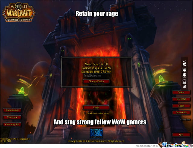This one goes out to all the World of Warcraft players these days. - 9GAG