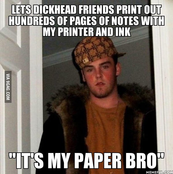 I've already bought new ink twice since this semester started. It's not ...